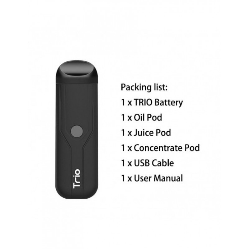 Yocan Trio 3-in-1 Vaporizer Pod System Vape Pen for CBD/wax/e-juice